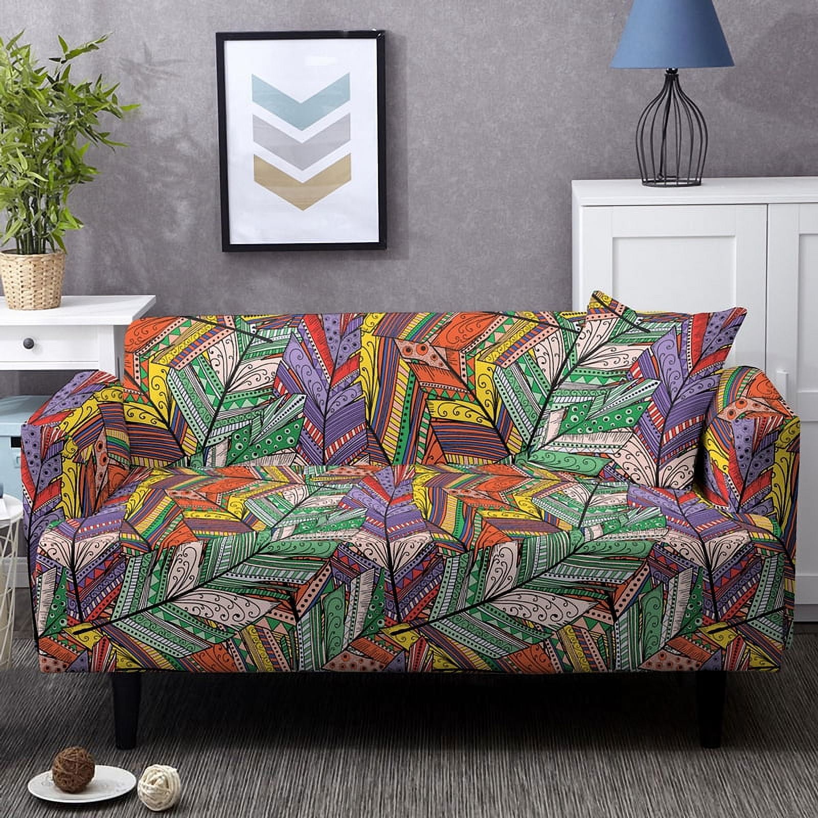 Bohemia Sofa Cover For Living Room Boho Psychedelic Feather Print ...