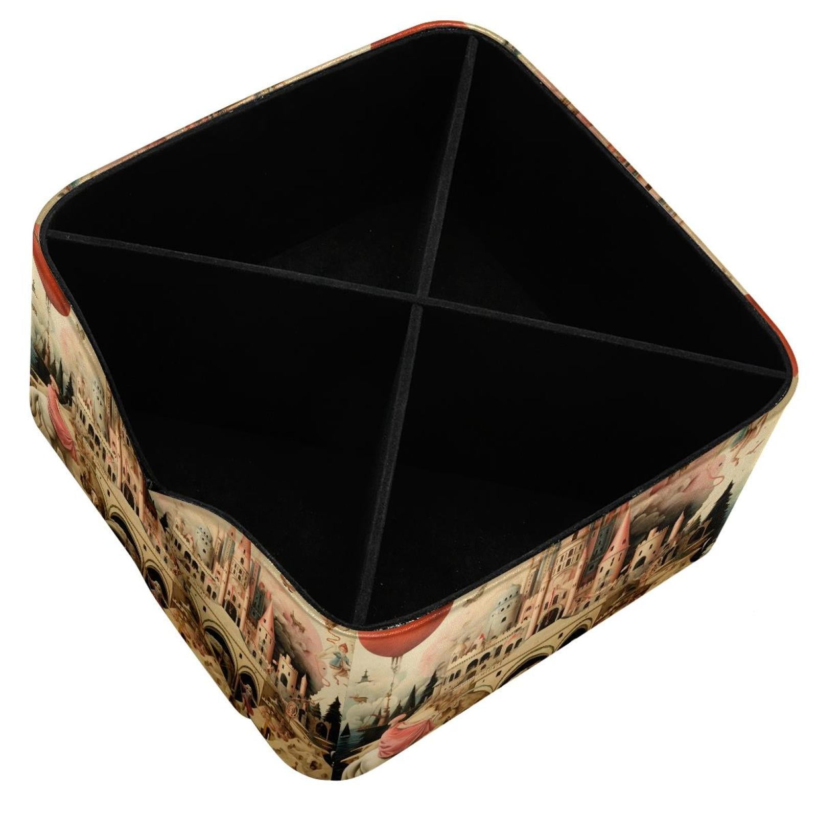 Bohemia Square Pencil Case with 4 Compartments, Removable Dividers ...