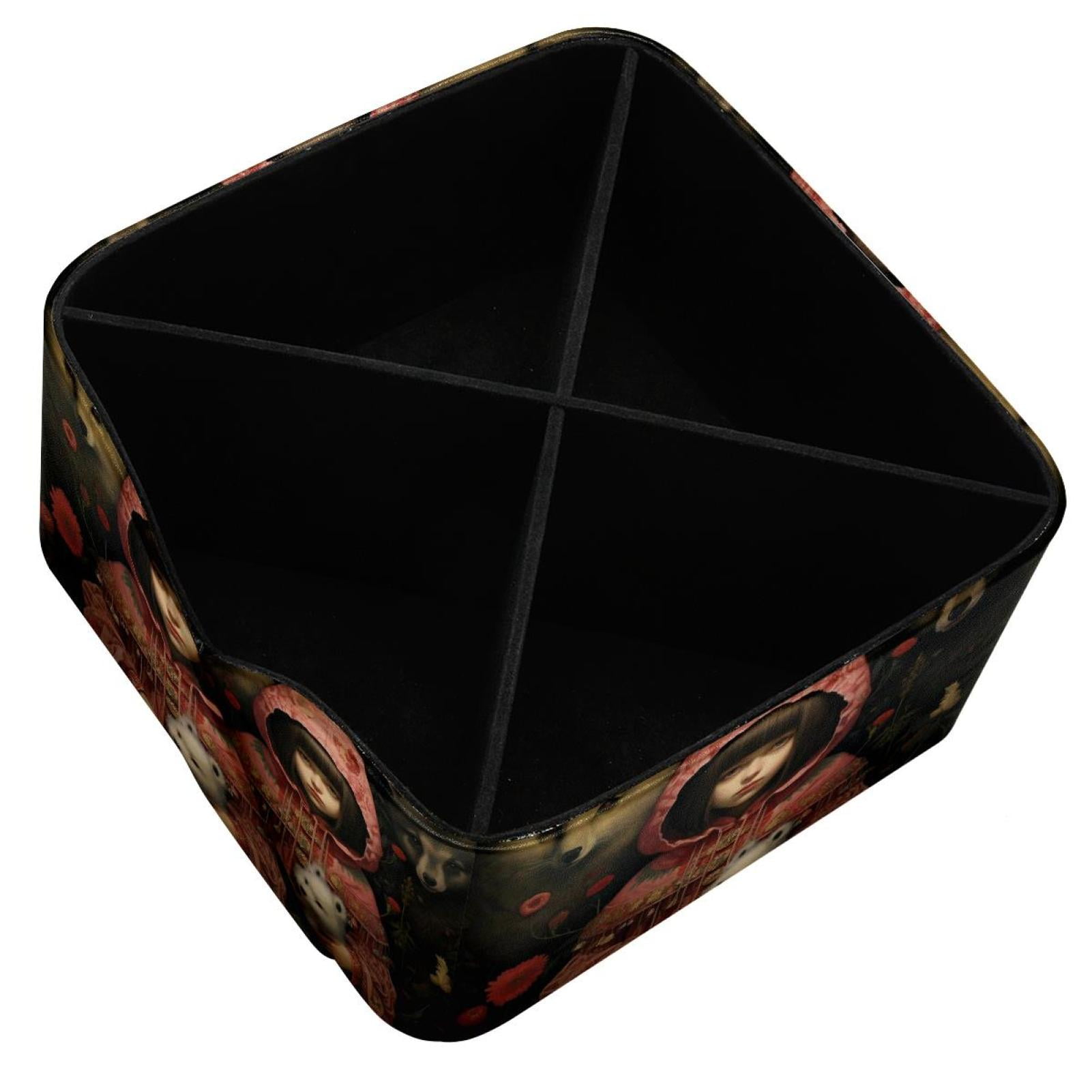 Bohemia Square Pencil Case with 4 Compartments, Removable Dividers ...