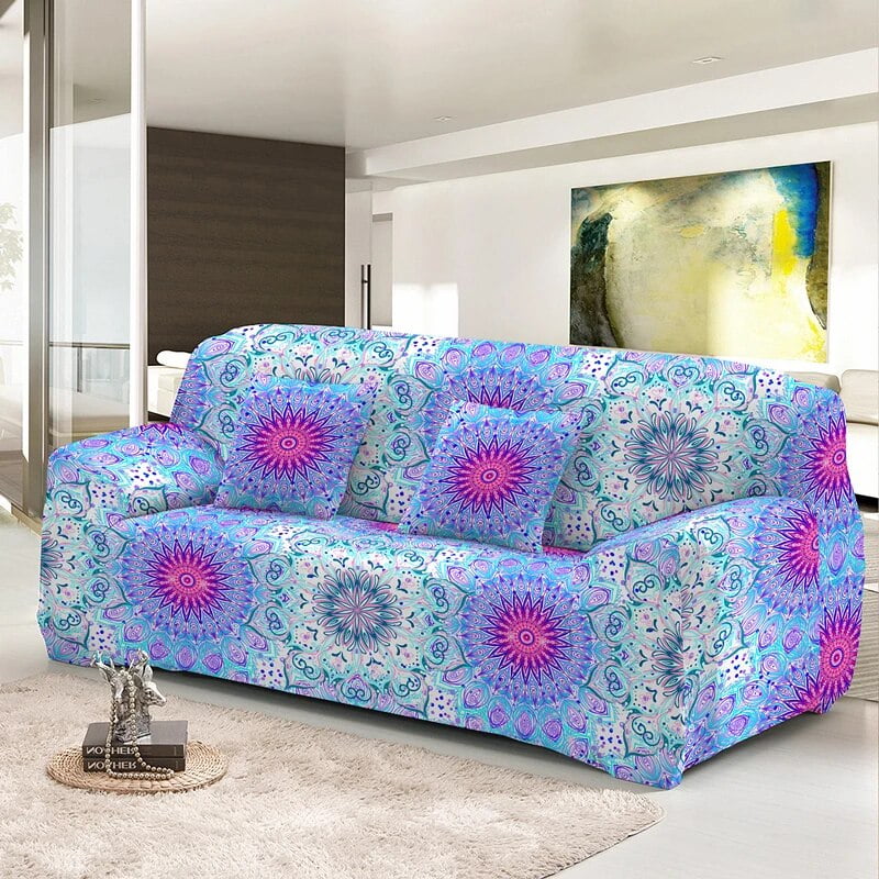 Bohemia Stretch Sofa Covers For Living Room 1/2/3/4 Seater Couch Cover ...
