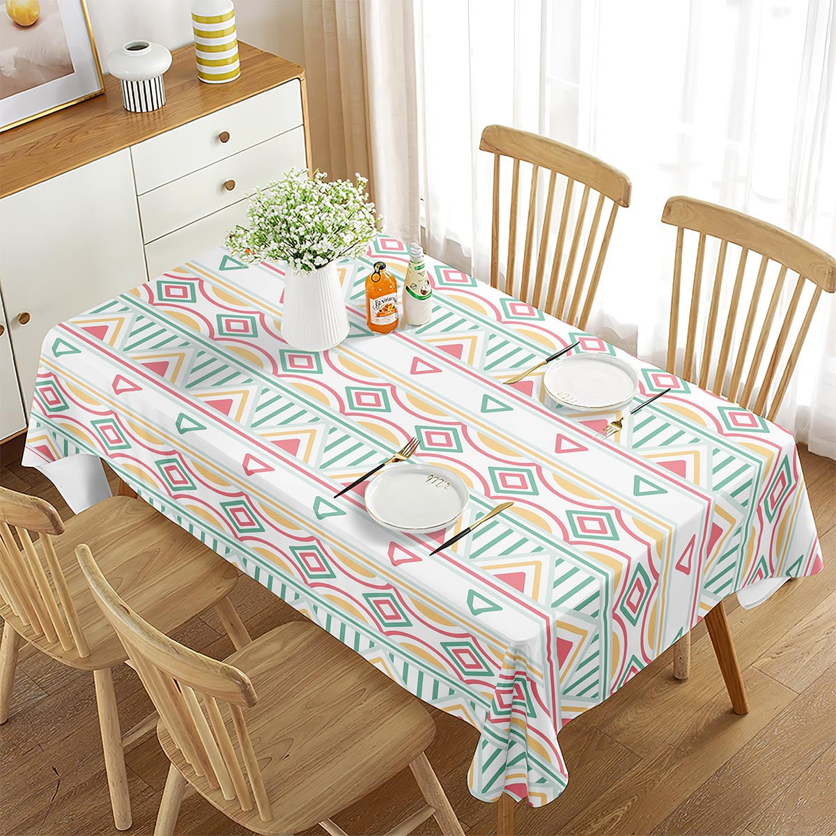 Bohemia Style Tablecloth Rectangle Tribe Nation Mysterious Exotic Retro ...