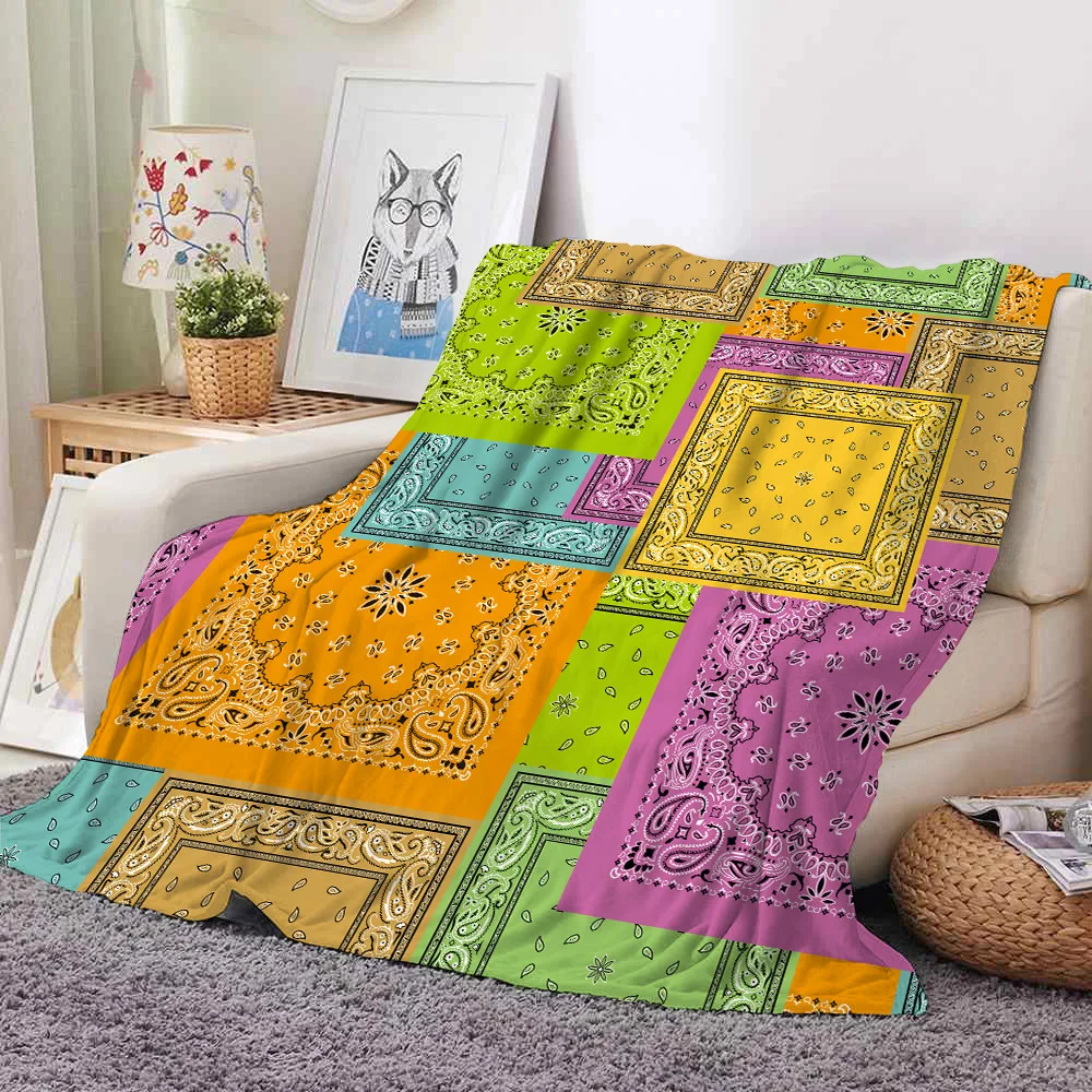 Bohemia Theme Flannel Throw Blanket Soft Warm Mystery for Bedroom Sofa ...