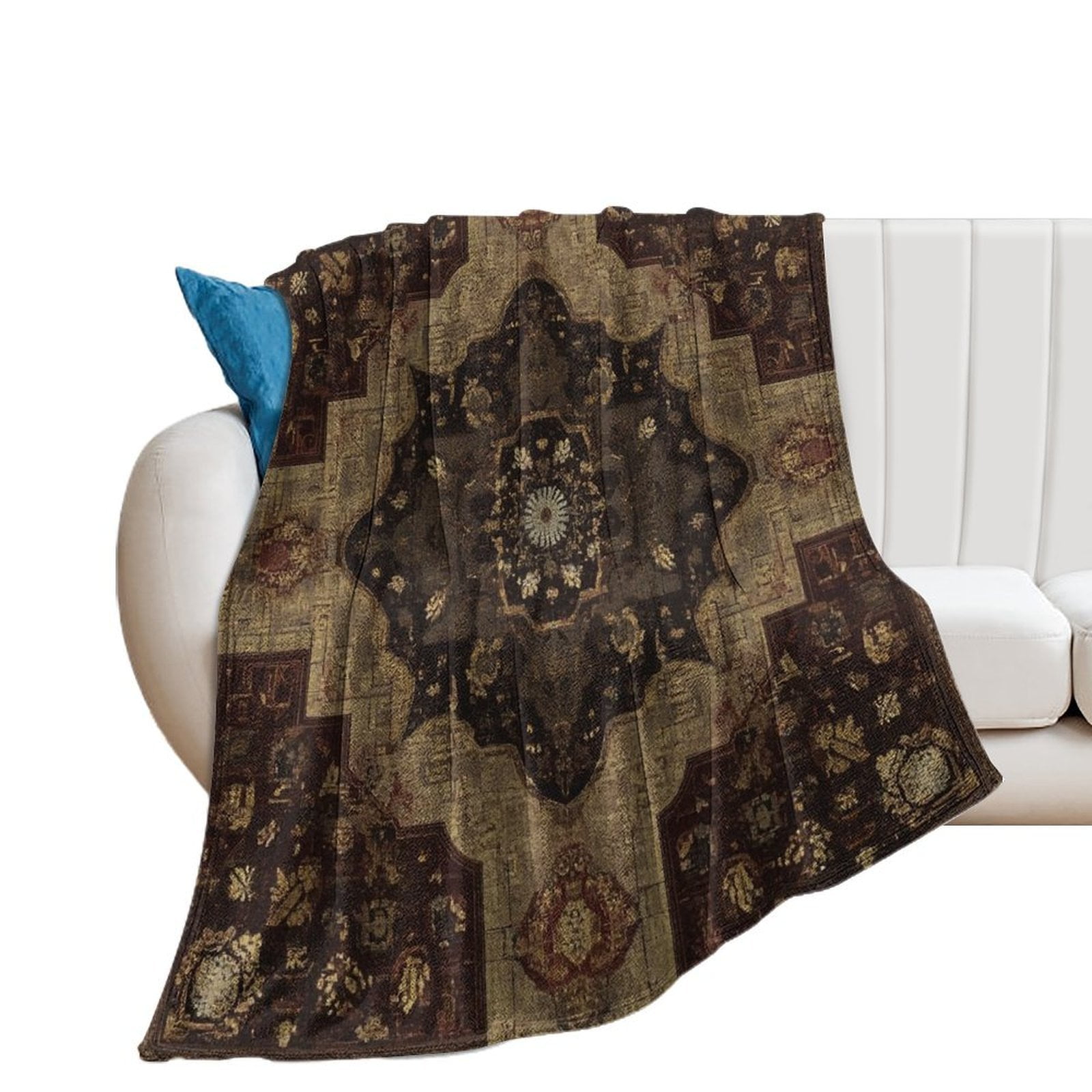 Bohemia Throw Blanket Warm Microfiber Flannel Bedroom Decor Blankets ...
