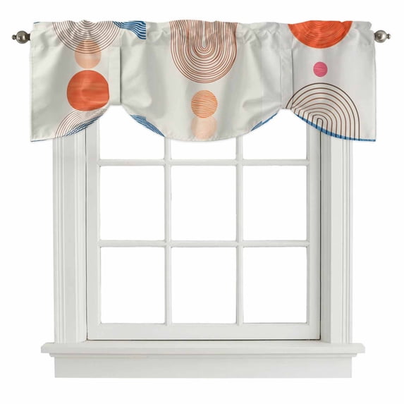 Bohemia Tie Up Valance Curtains for Windows, Kitchen Curtains Window ...