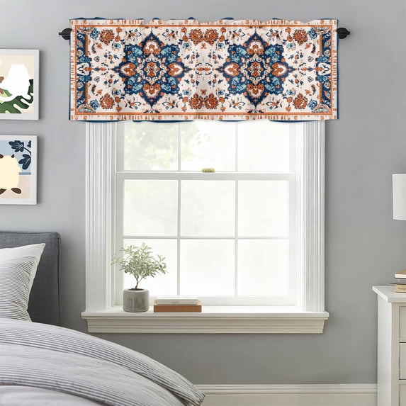 Bohemia Tribal Western Pattern Valances for Windows,Kitchen Valance Rod ...