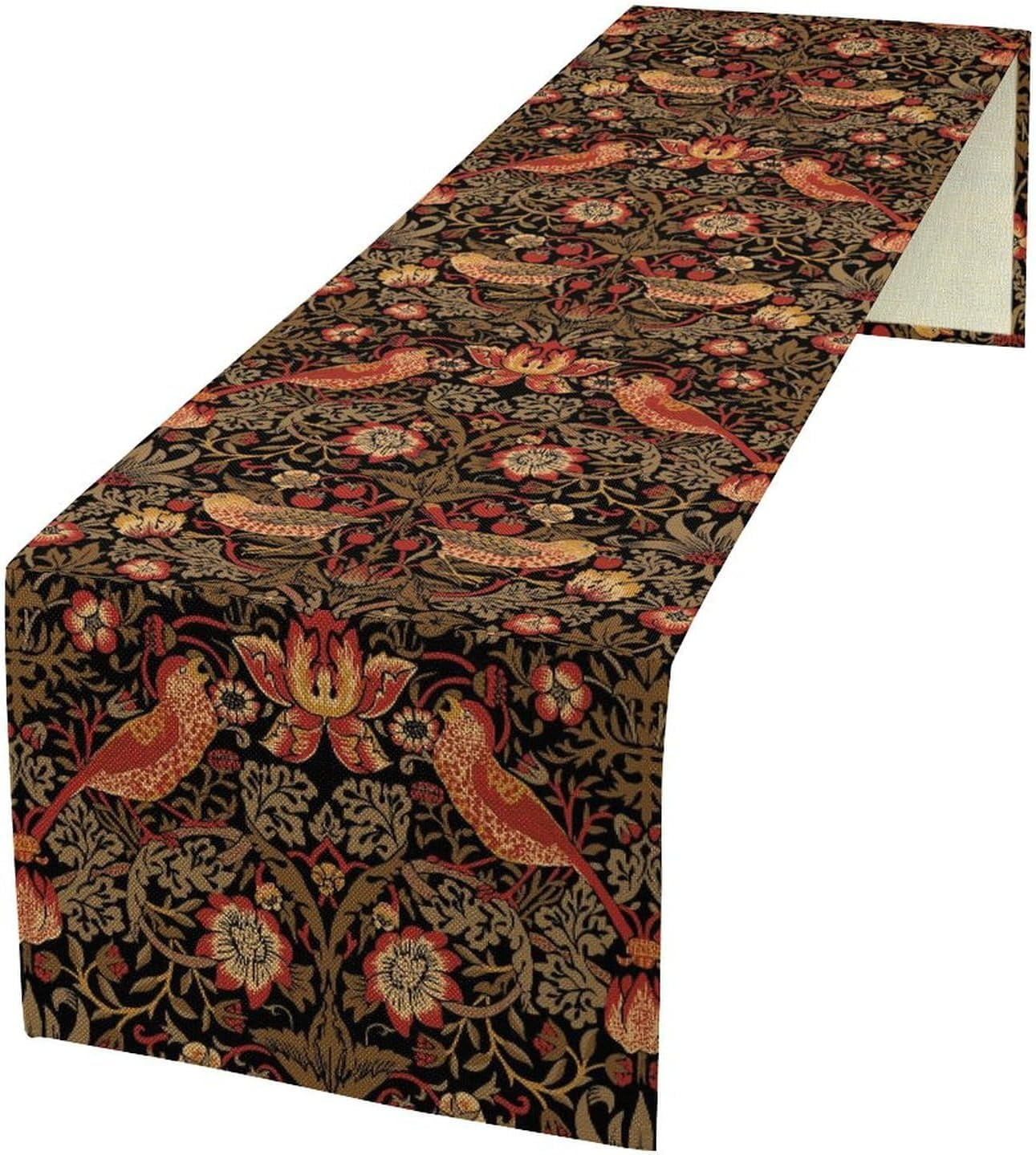 Bohemia William Morris Table Runner, Original Design Vintage Bird ...