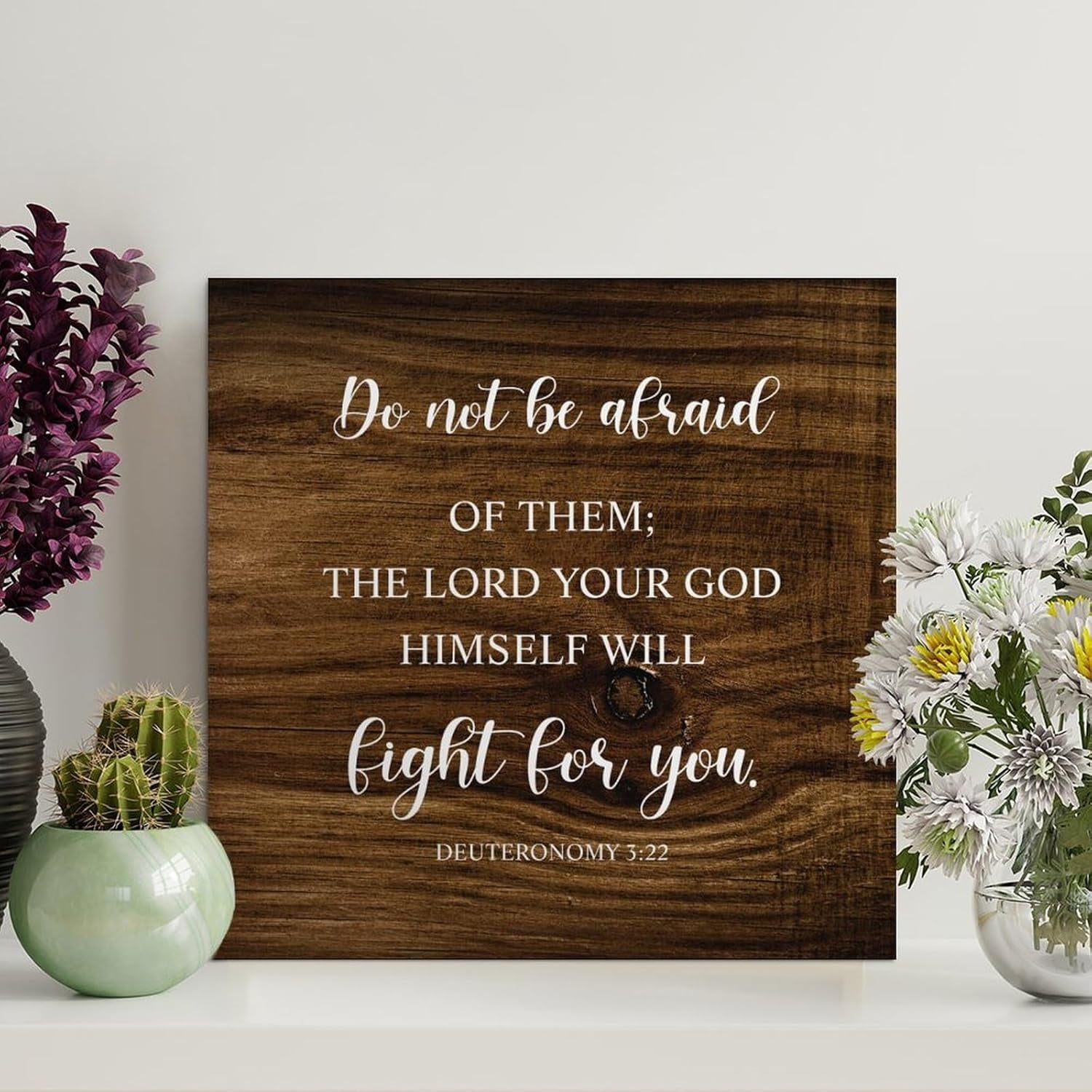 Bohemia Wooden Pallet Sign Do Not Be Afraid Of Them The Lord Your God ...