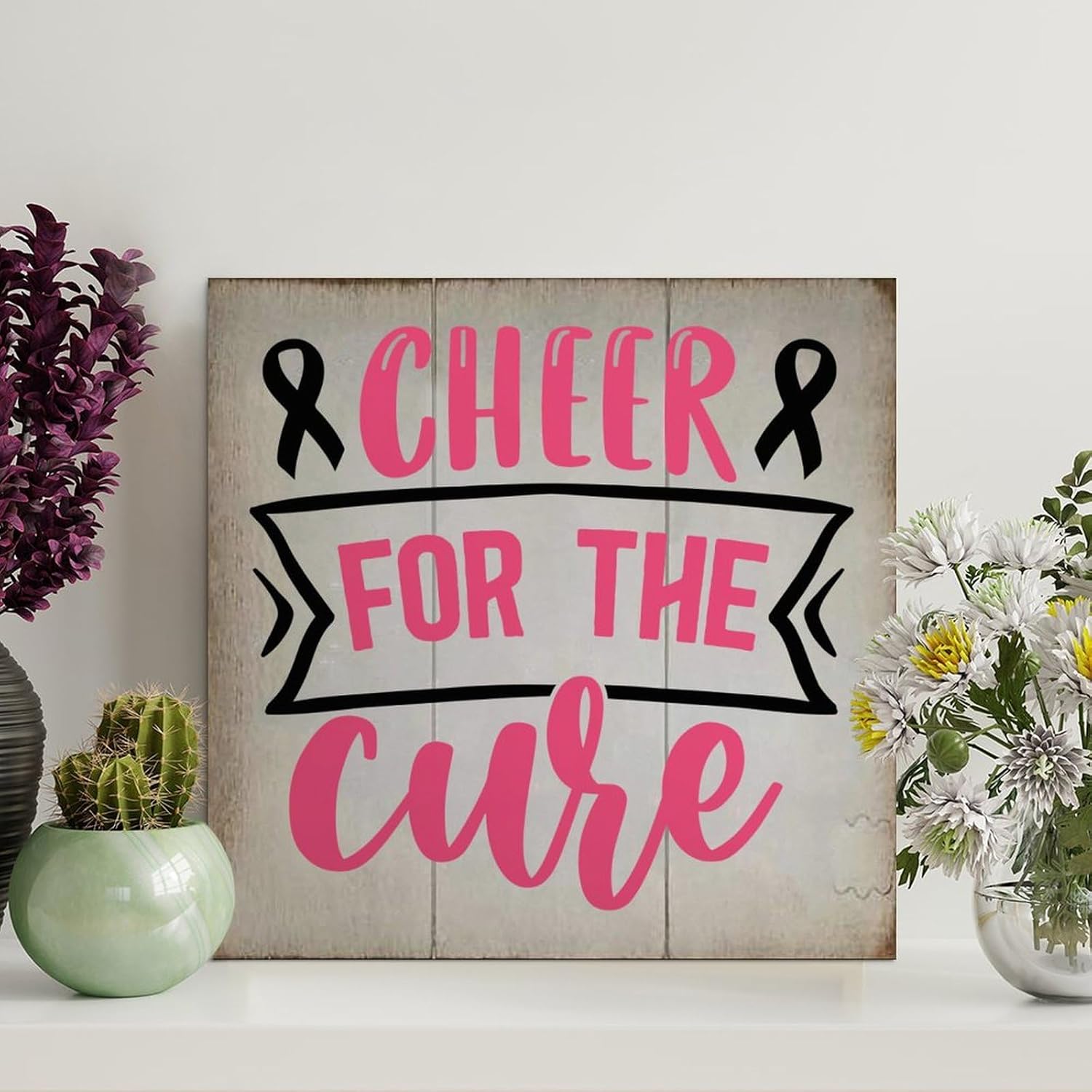 Bohemia Wooden Pallet Sign Cancer Support Cheer for Cure Wood Signs ...