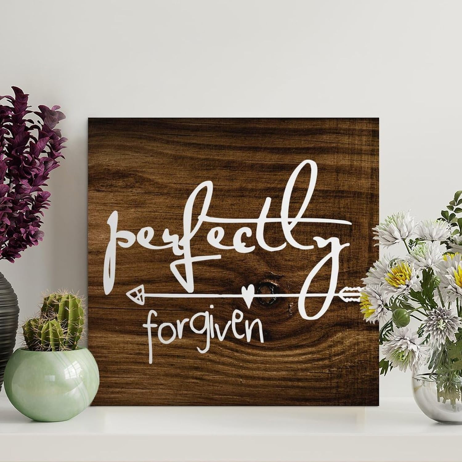 Bohemia Wooden Pallet Sign Perfectly Forgiven Wood Signs With Quotes ...