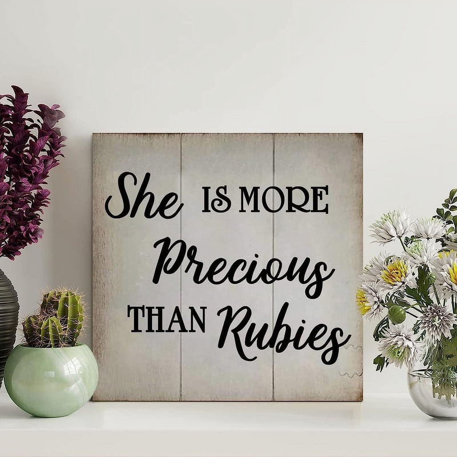 Bohemia Wooden Pallet Sign She Is More Precious Than Rubies Wood Signs ...