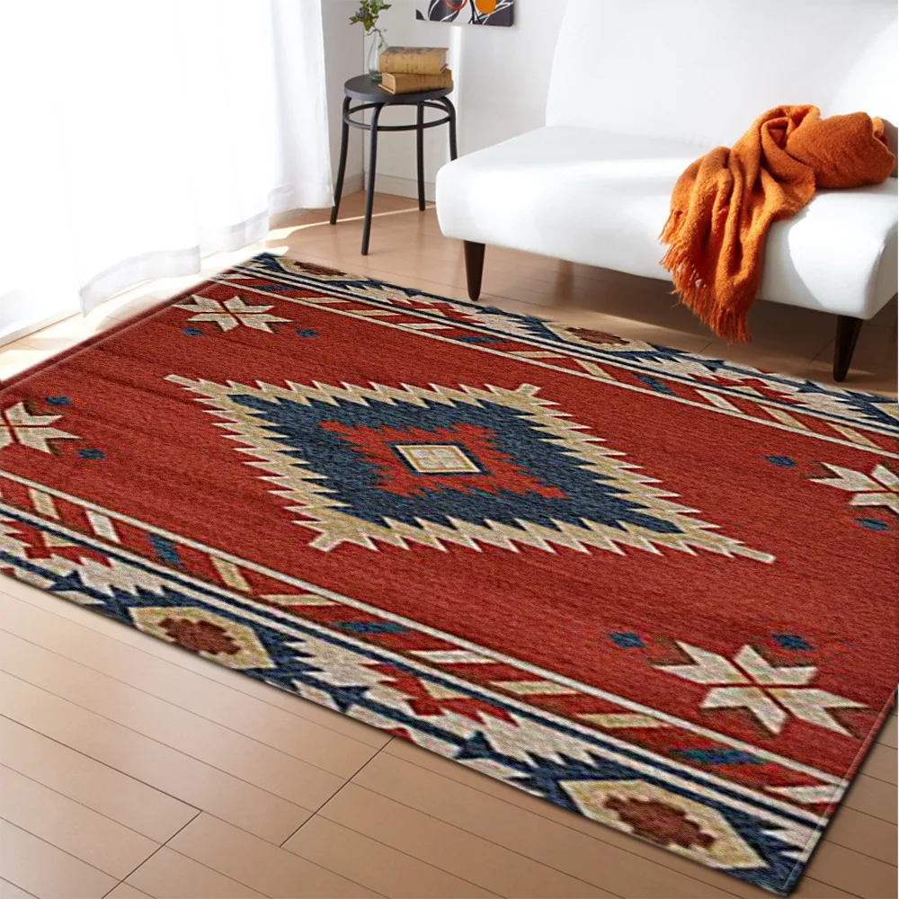 Bohemian 3D printing Carpet Colour Geometry Retro Ethnic style Carpets ...