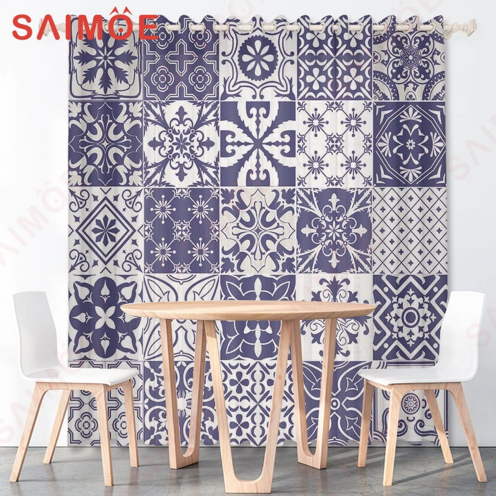 Bohemian 3d Indian Boho Blue purple Pattern Bedroom Living Room ...
