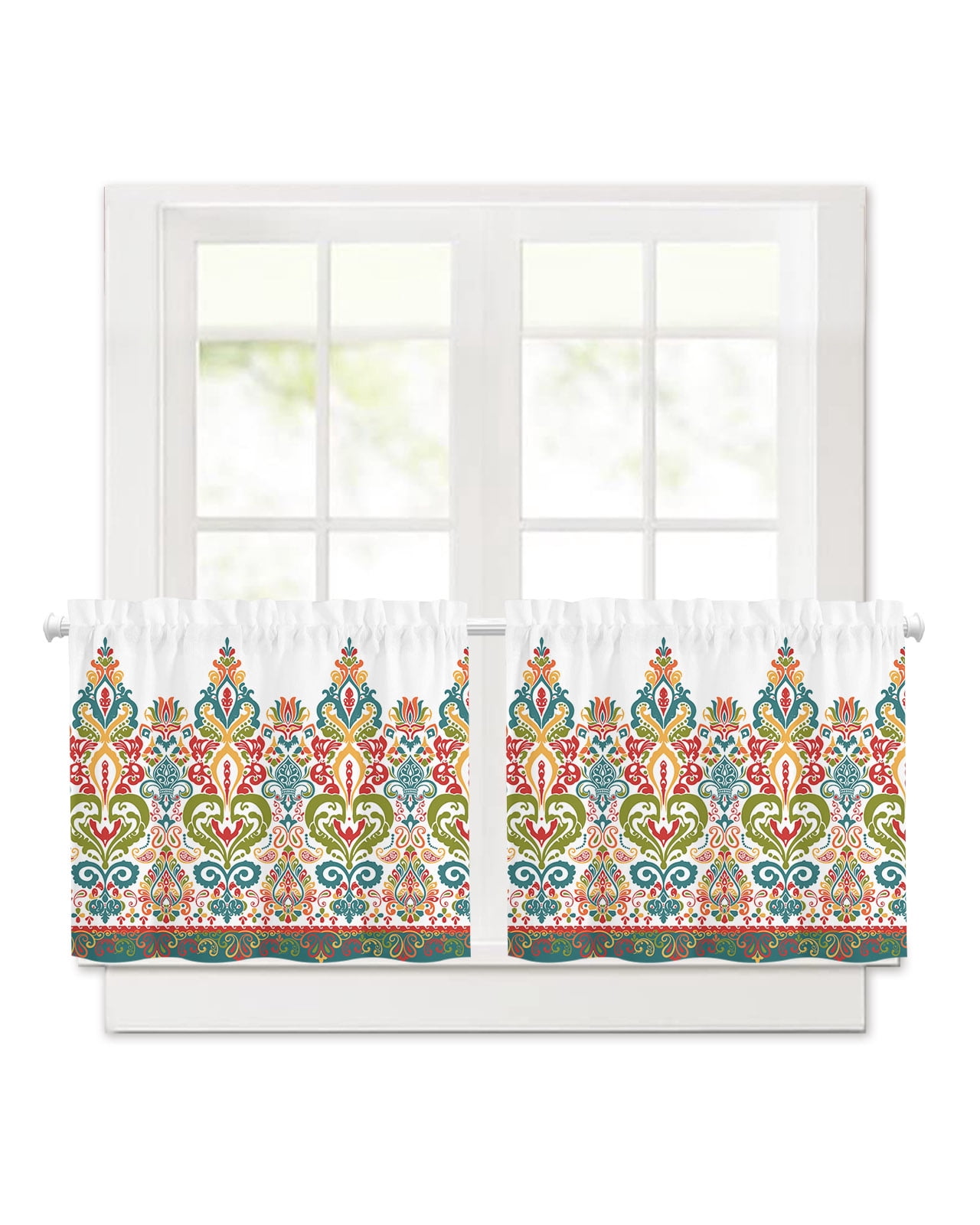 Bohemian Abstract Aztec Geometric Stripes Short Blackout Curtains 30 ...