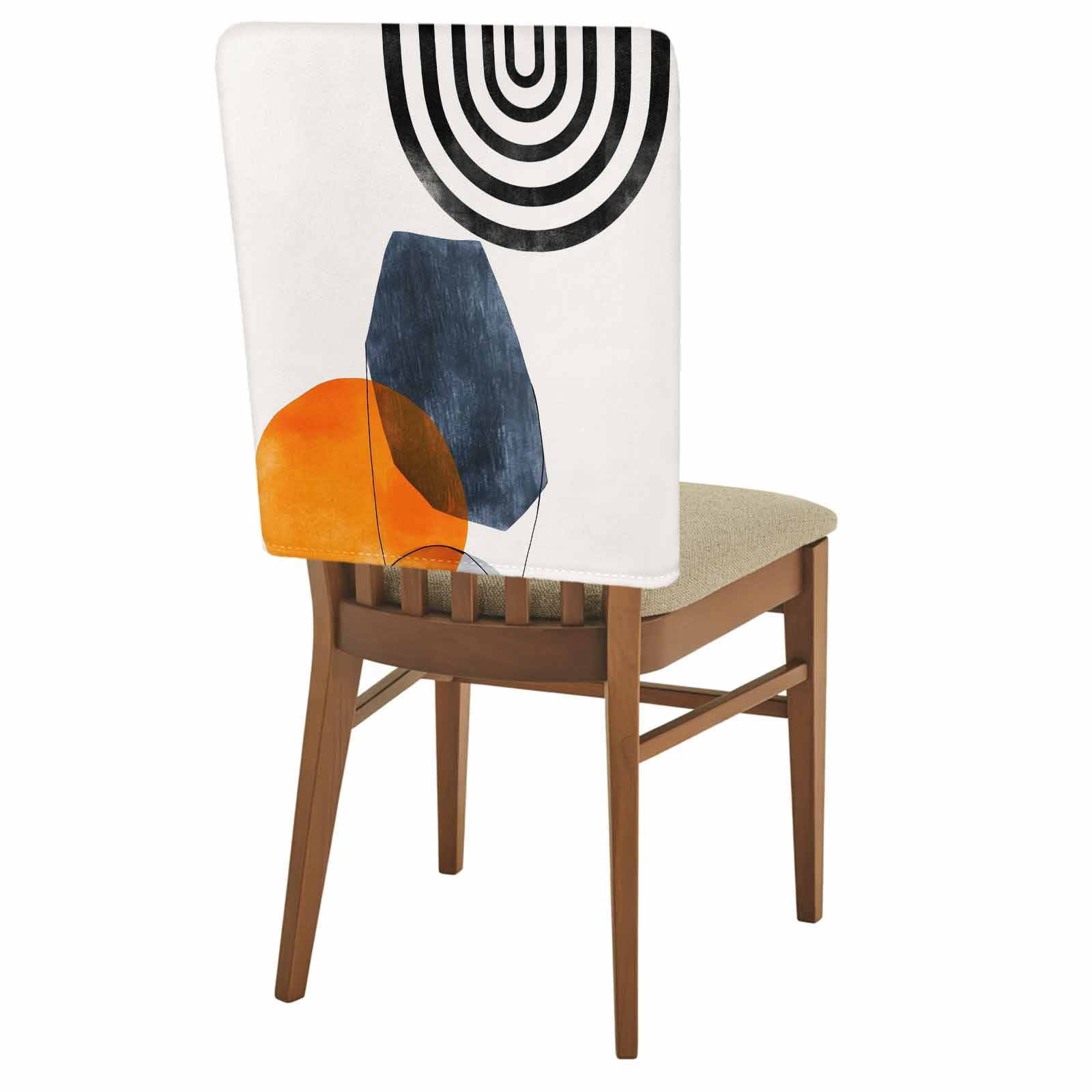 Bohemian Abstract Chair Back Covers Set of 8, Geometric Line Circle ...