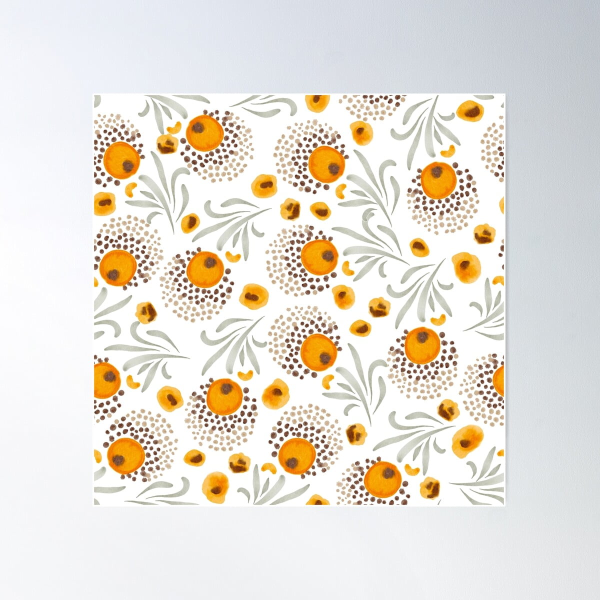 Bohemian Abstract Floral Poster Wall Art, Modern Wall Decor For Living ...