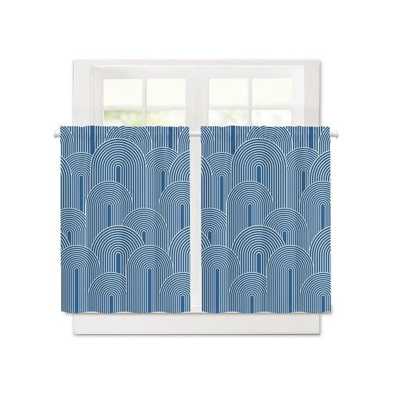 Bohemian Abstract Geometric Arch Short Blackout Curtains 36 Inch Long ...