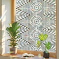 Bohemian Abstract Geometric Window Privacy Film, Rainbow Film ...