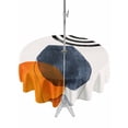 Bohemian Abstract Round Outdoor Tablecloth with Umbrella Hole Geometric ...