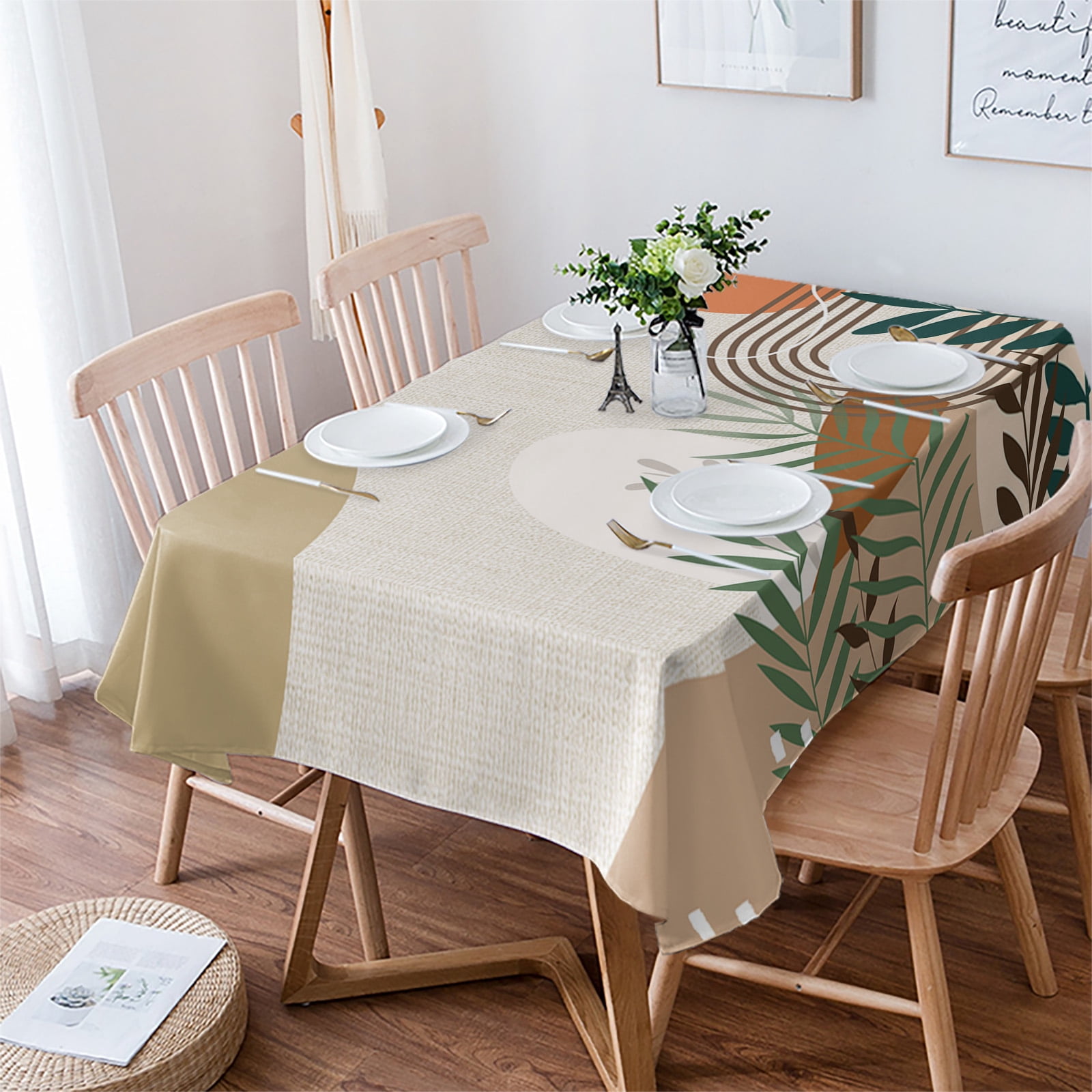 Bohemian Abstract Style Table Cloth Waterproof Dining Tablecloth ...