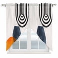 Bohemian Abstract Swag Curtain Valance for Window 2 Panels Geometric ...