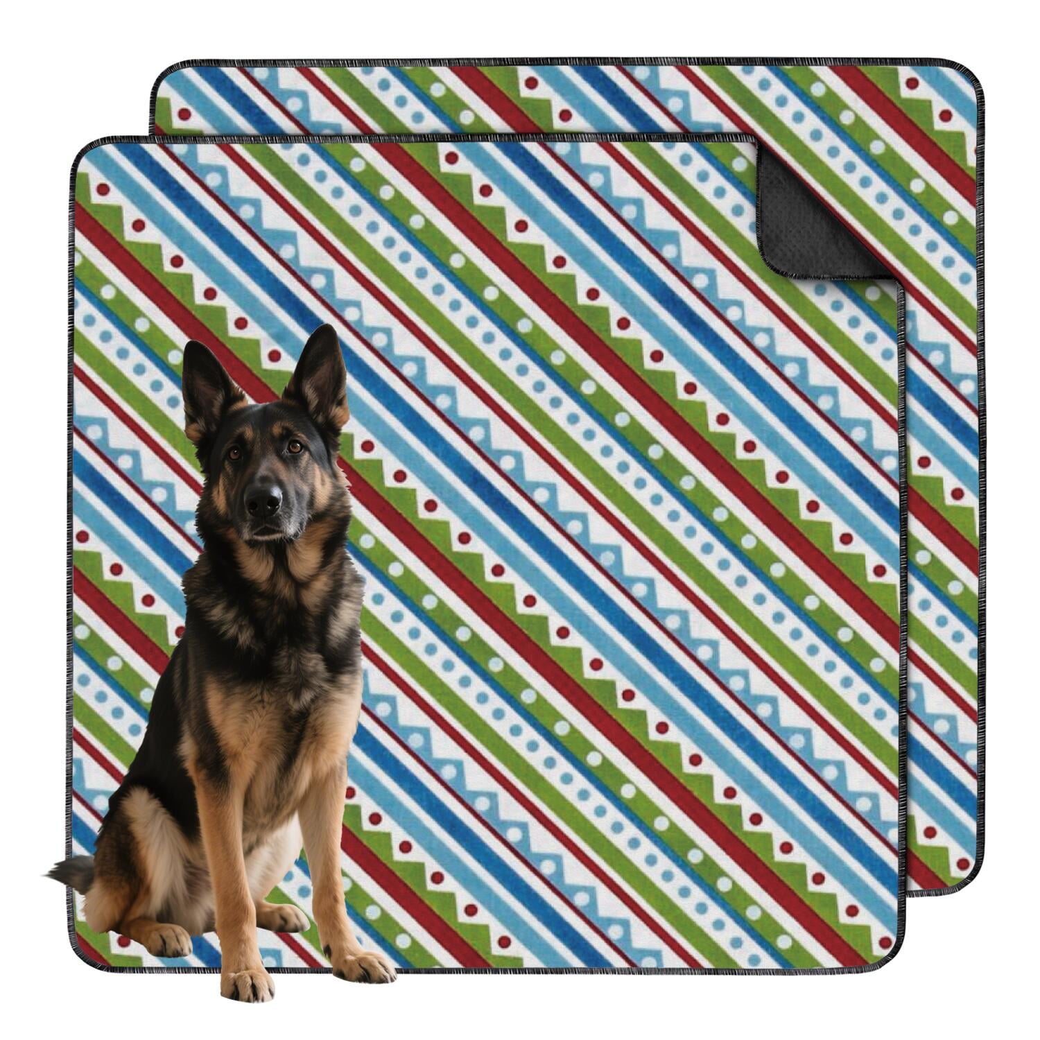 Bohemian Aesthetic Design Washable Dog Pee Pads, 48x48 Reusable Potty ...