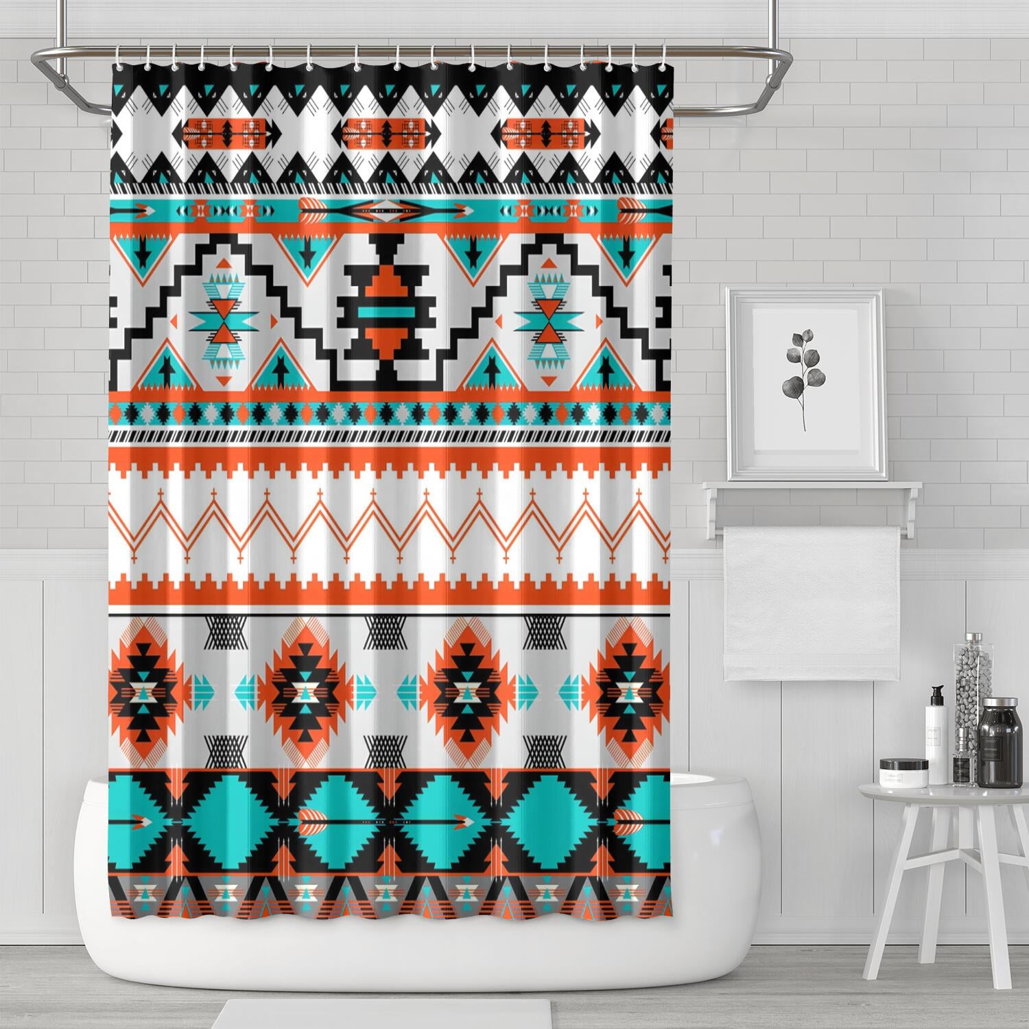 Bohemian Aesthetic Earthy Shower Curtain 72x72 Inches Quick-Dry ...