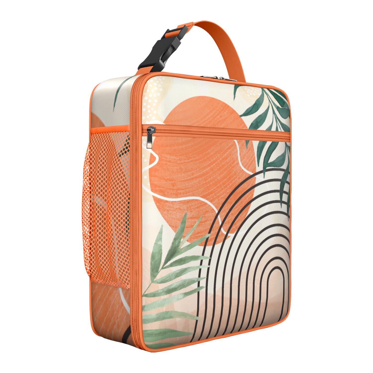 Bohemian Aesthetic Thermal Lunch Box, Reusable Meal Bag with Comfort ...