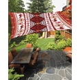 Bohemian Animals Plants Sun Shade Sail 14'X18' Abstract Red Geometric ...