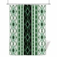 Bohemian Animals Shower Curtains for Bathroom, Abstract Green Geometric ...