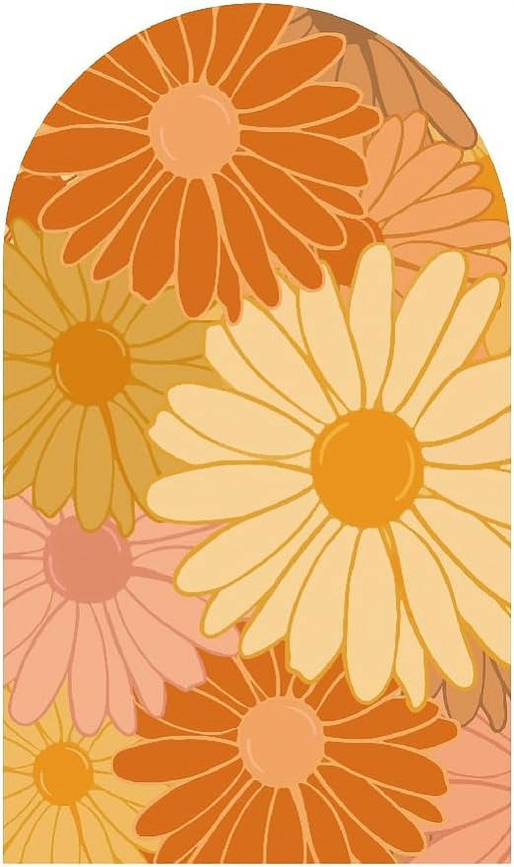 Bohemian Arched Daisy Wall Decals Boho Large Wall Sticker Floral ...