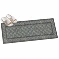 Bohemian Area Rug, Green Vintage Flowers Texture Traditional Ethnic ...