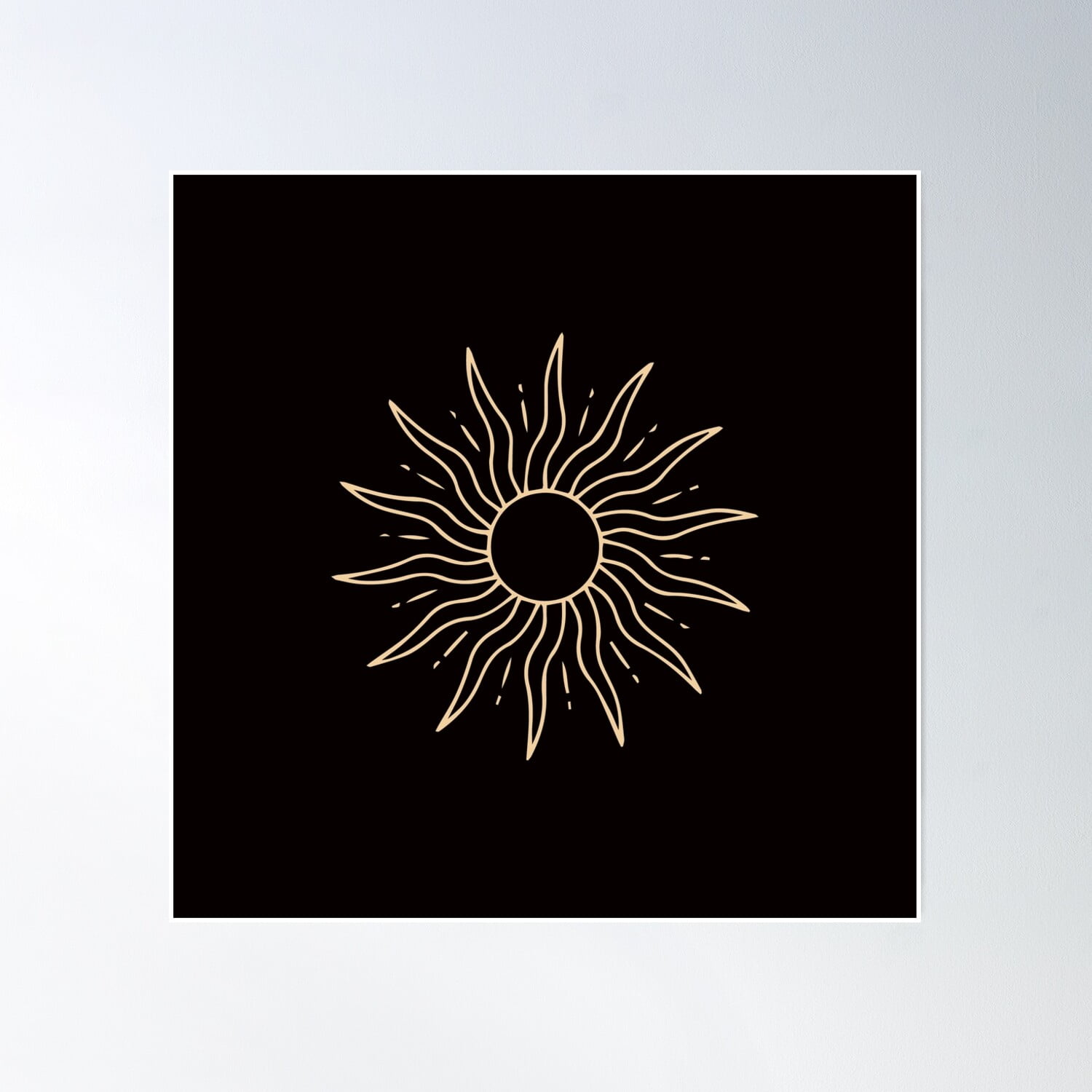 Bohemian Astrological Design With Sun, Stars And Sunburst. Boho Linear ...