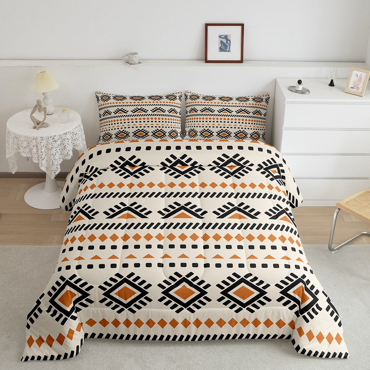 Bohemian Aztec Bedding Set King Boho Hippie Comforter Set, Western ...