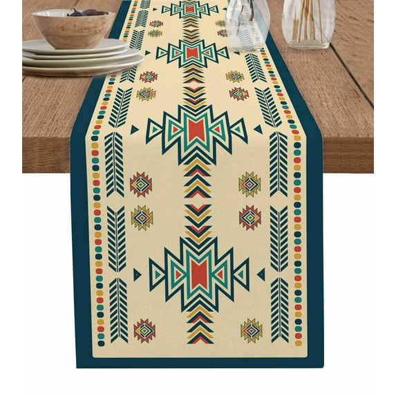 Bohemian Aztec Moroccan Rural Farmhouse Table Runner Home Wedding Table ...