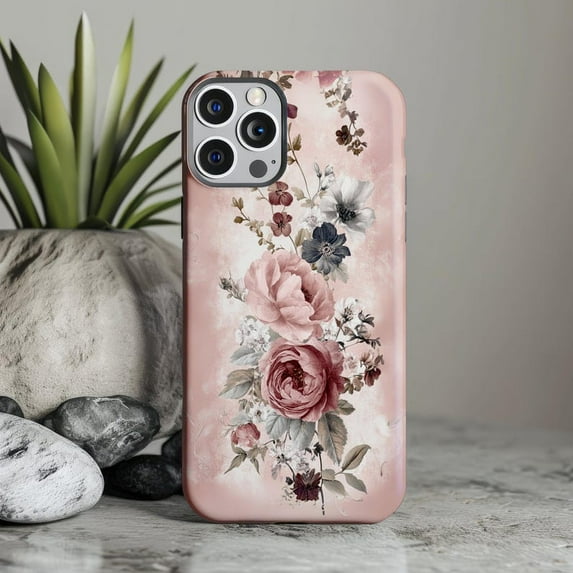 Bohemian Baroque Floral Tough Phone Case for iPhone 11,12,13,14,15,16 ...