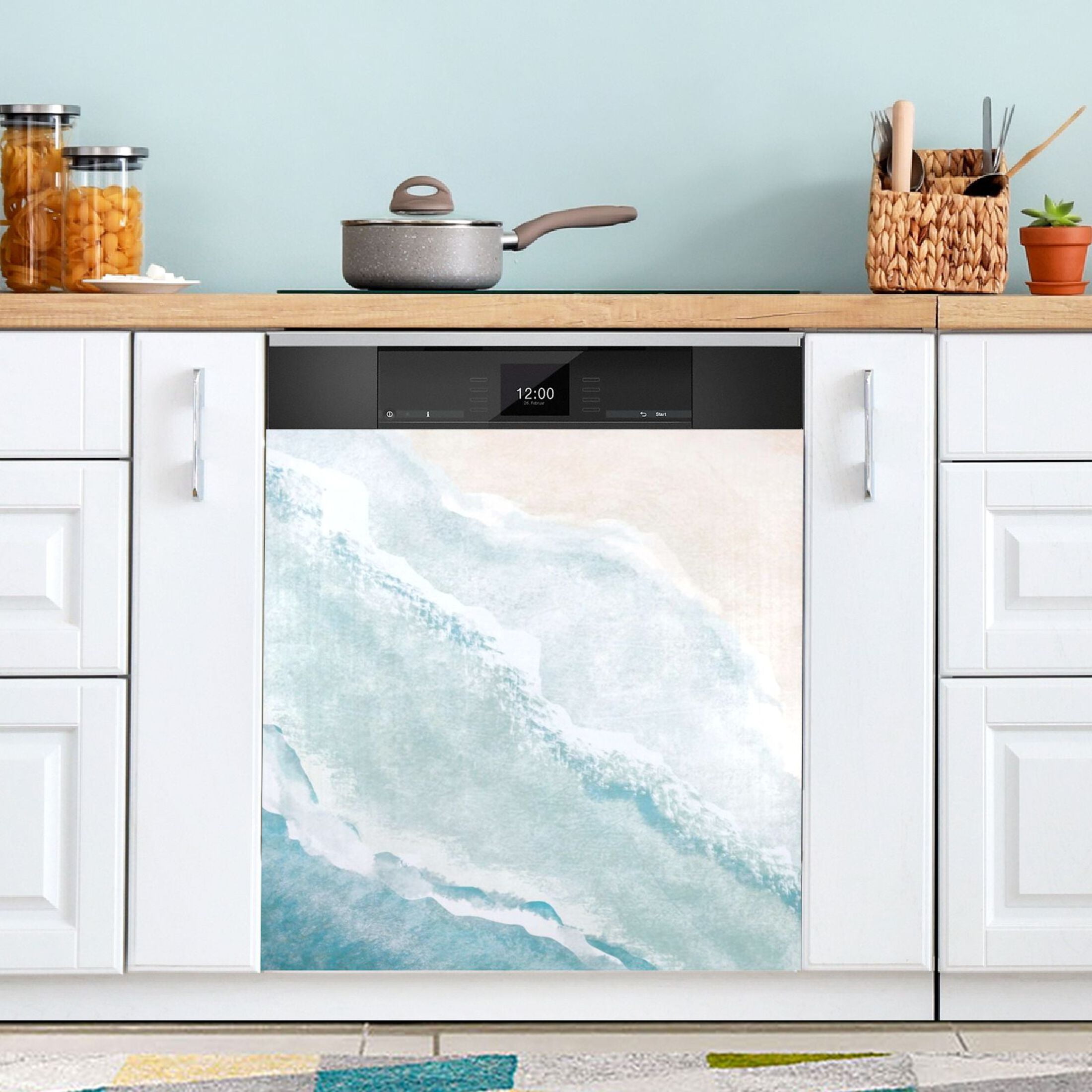 Bohemian Beach Dishwasher Magnet Cover Reuseable Refrigerator Magnet ...