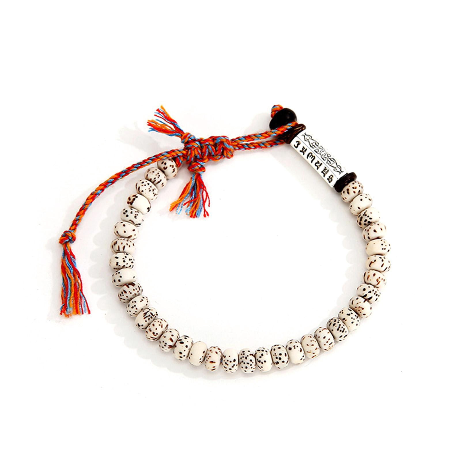 Bohemian Beaded Bracelet Six-Character Mantra Woven Bracelet Attract ...