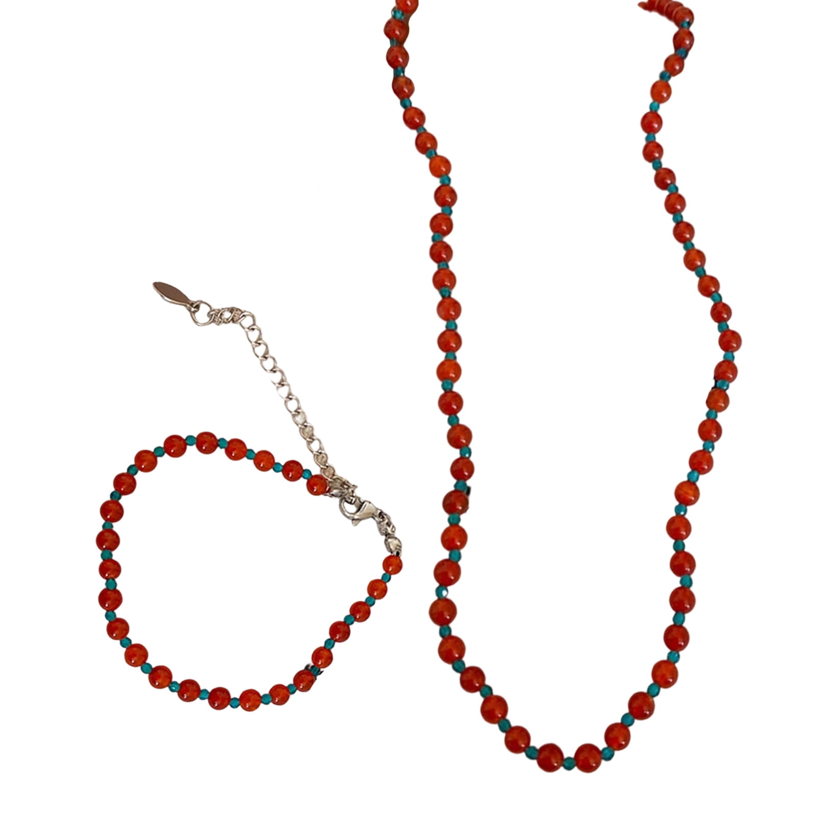Bohemian Beaded Jewelry Set Adjustable Necklace Matching Exquisite ...