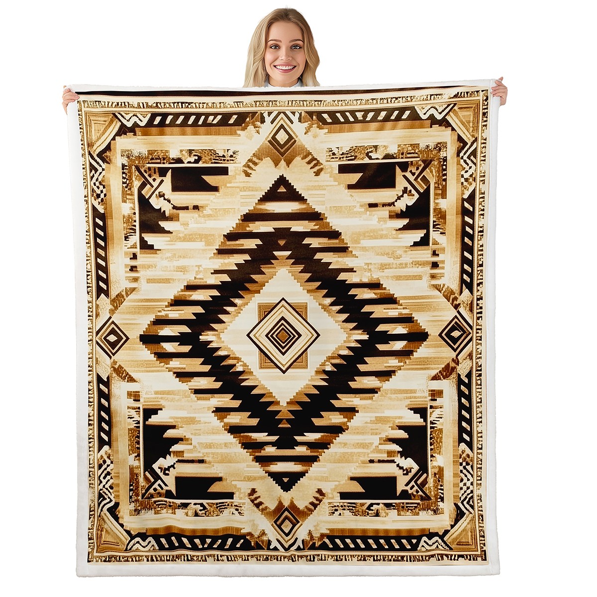 Bohemian Blanket Boho Aztec Striped Throw Blanket Western Farmstyle ...
