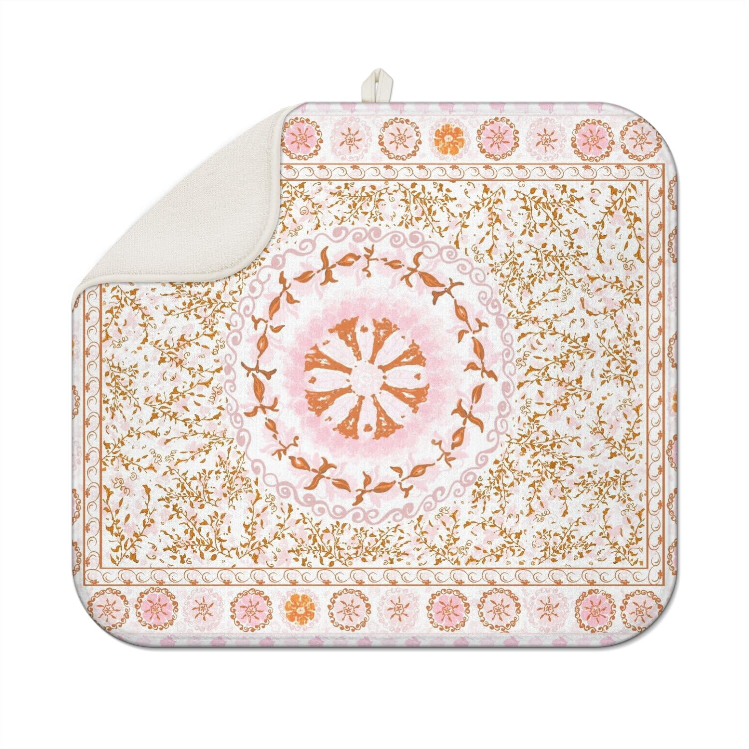 Bohemian Boho Kitchen Drying Mat - Super Absorbent Microfiber Dish ...