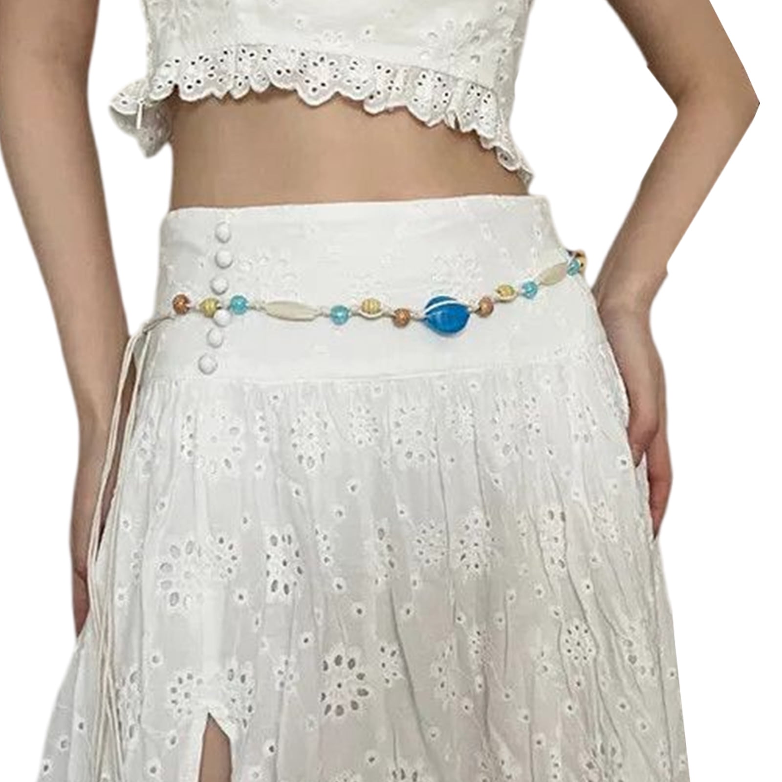Bohemian Braided Resin Belt Adjustable Waist Rope Sash Stylish Waist ...
