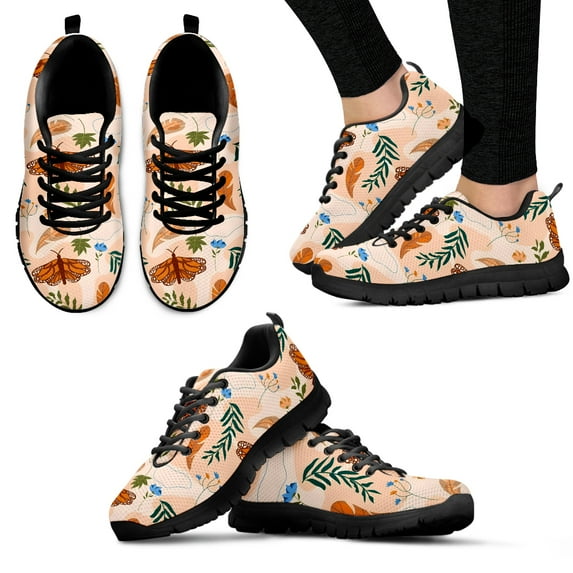 Bohemian Butterfly Sneakers For Women Boho Floral Printed Casual ...
