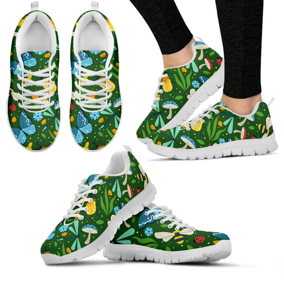 Bohemian Butterfly Sneakers For Women Boho Floral Printed Casual ...