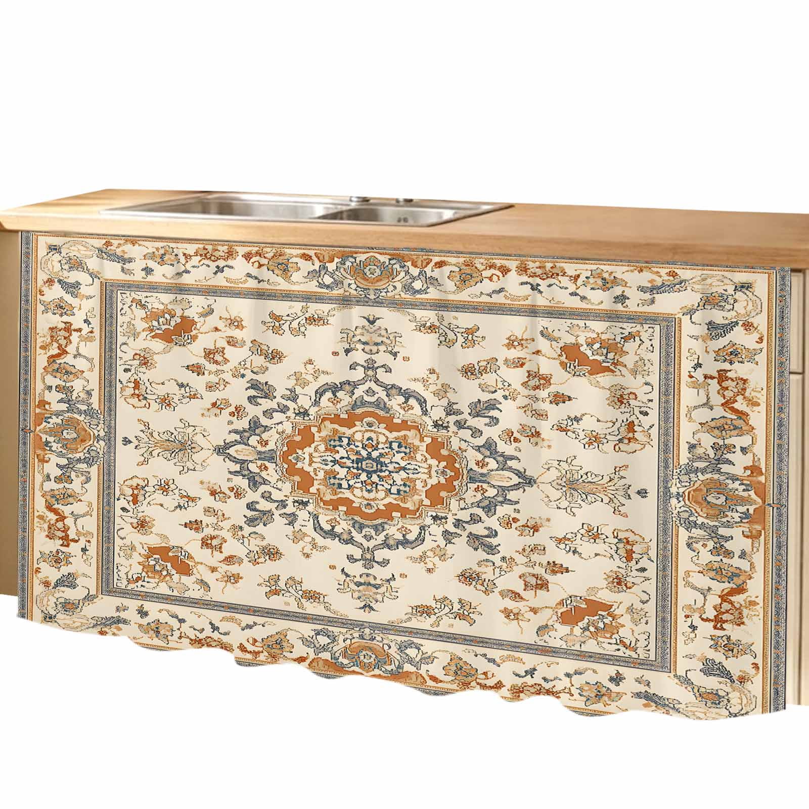 Bohemian Cabinet Curtains Ethnic Vintage Oriental Floral Pattern ...