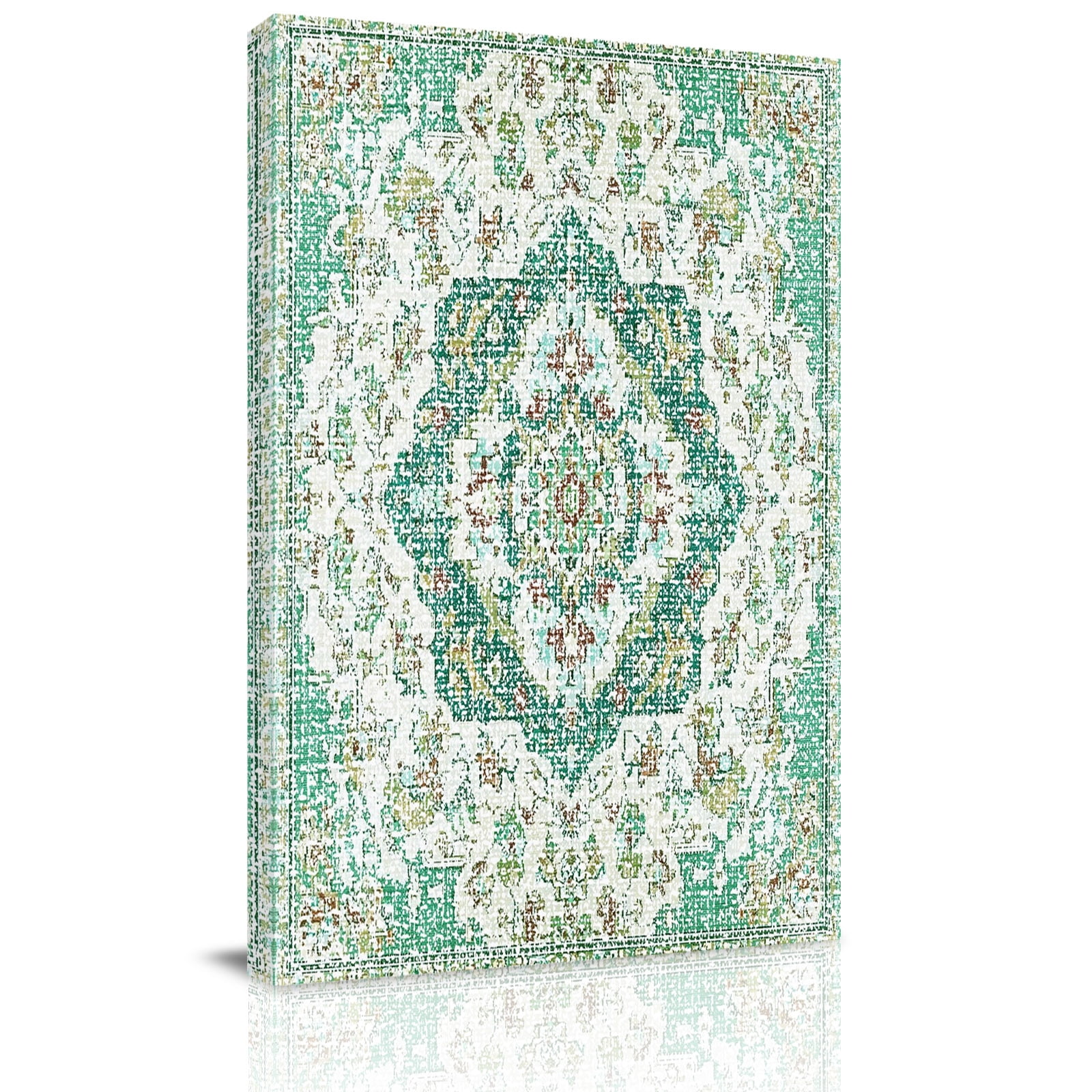 Bohemian Canvas Wall Art for Living Room, Vintage Distressed Light ...