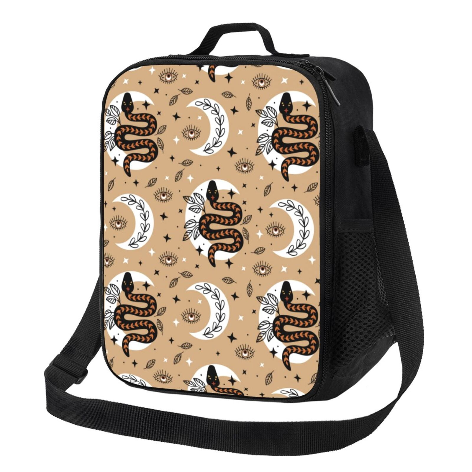 Bohemian Cartoon Snake Moon Eyes Lunch Box for Women Men, Insulated ...