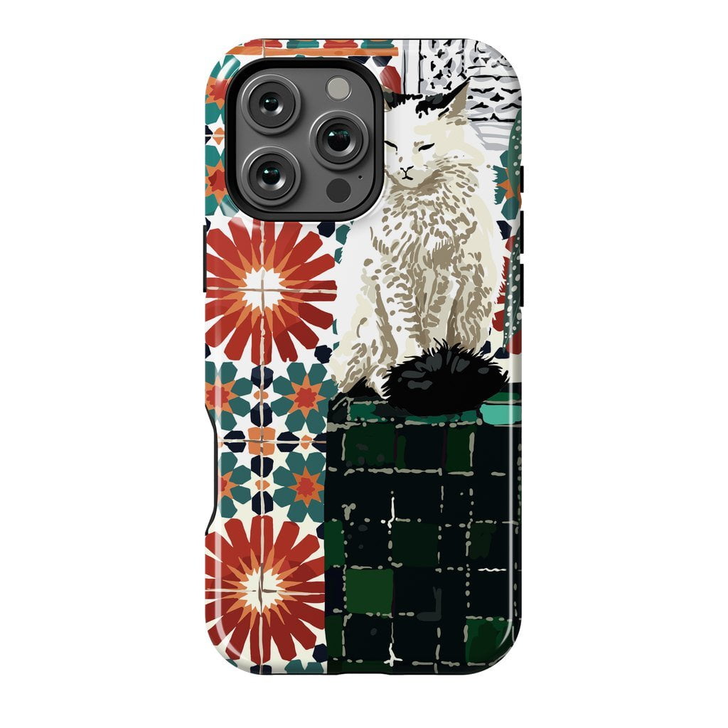 Bohemian Cat Phone Case Compatible with iPhone 11 to 16 Pro Max ...