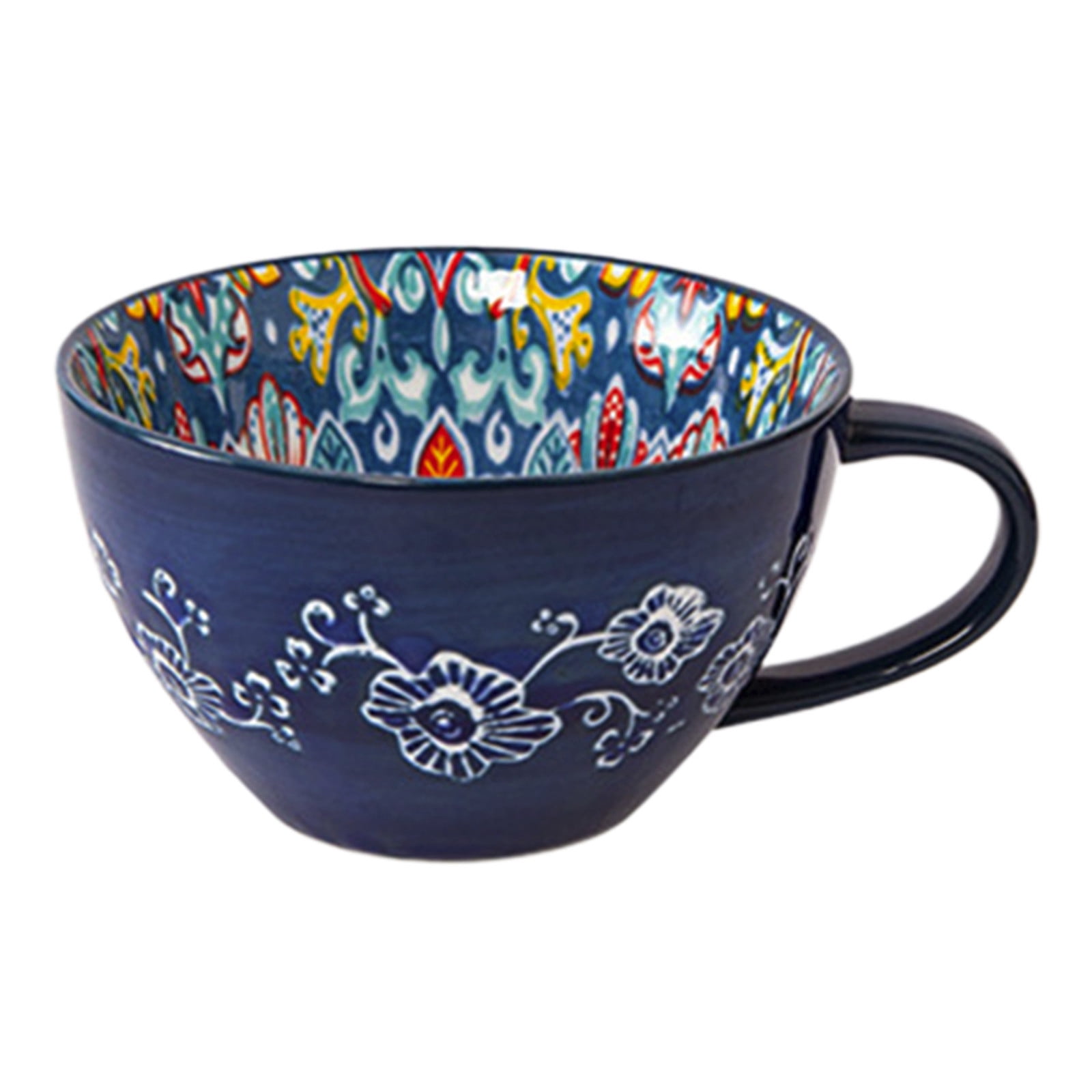 Bohemian Ceramic Shaped Tea Coffee Mug Breakfast Mug For Men Women Hot ...