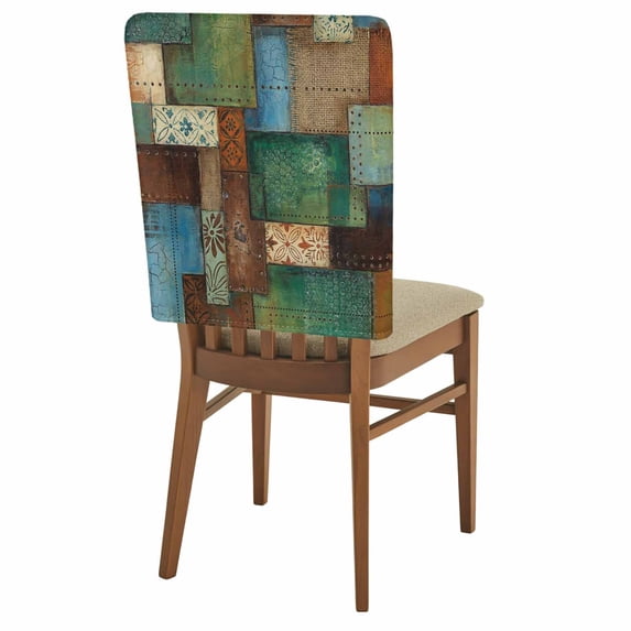 Bohemian Chair Back Covers Set of 4, Modern Mottled Art Prints ...