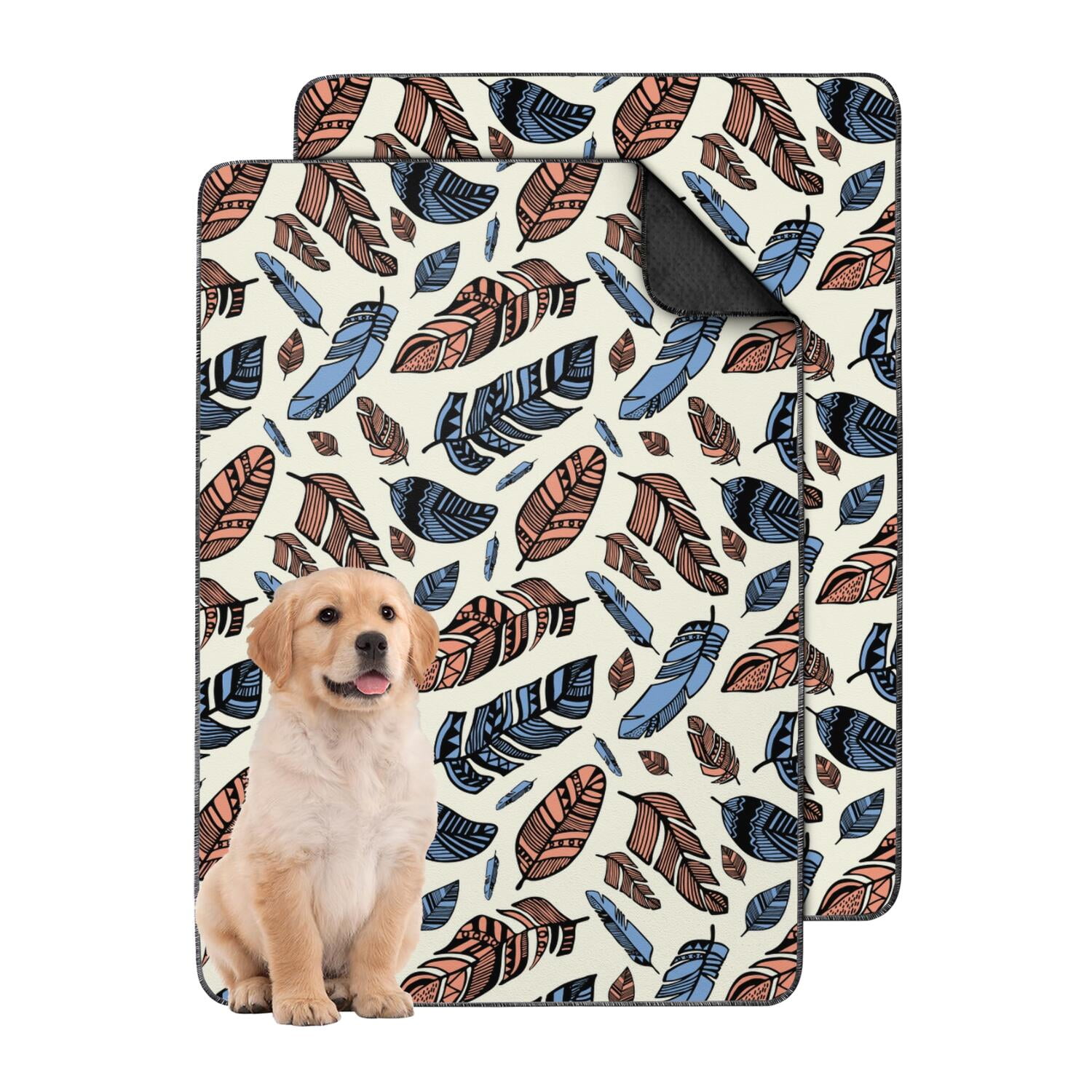 Bohemian Chic Design Washable Dog Pee Pads, 24x36 Reusable Potty Pads ...